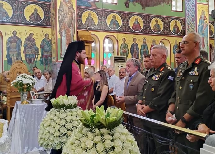 Μνημόσυνο εκλιπόντος λοχία Κωνσταντίνου Μελιγκώνη, παρουσία του αρχηγού ...