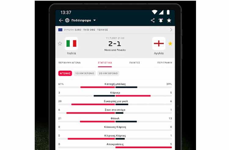 Flashscore - λάιβ σκορ: Δεν θα χάσεις γκολ ποτέ ξανά! | Έμβολος